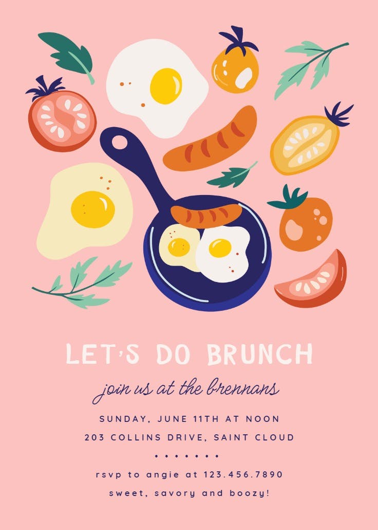 Let’s Do Brunch - Brunch & Lunch Invitation Template (Free) | Greetings Island